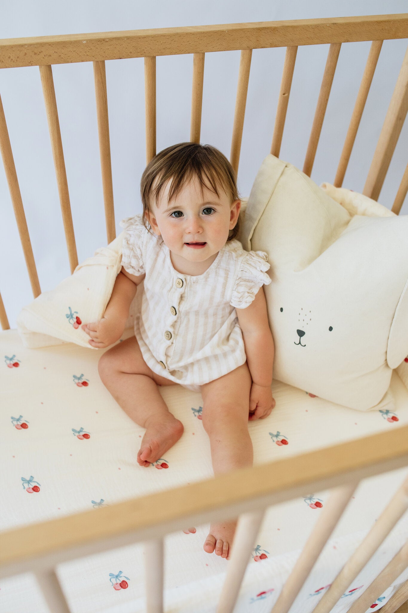 Cherry Muslin Cot Bumper Cover – Lifeforce Living