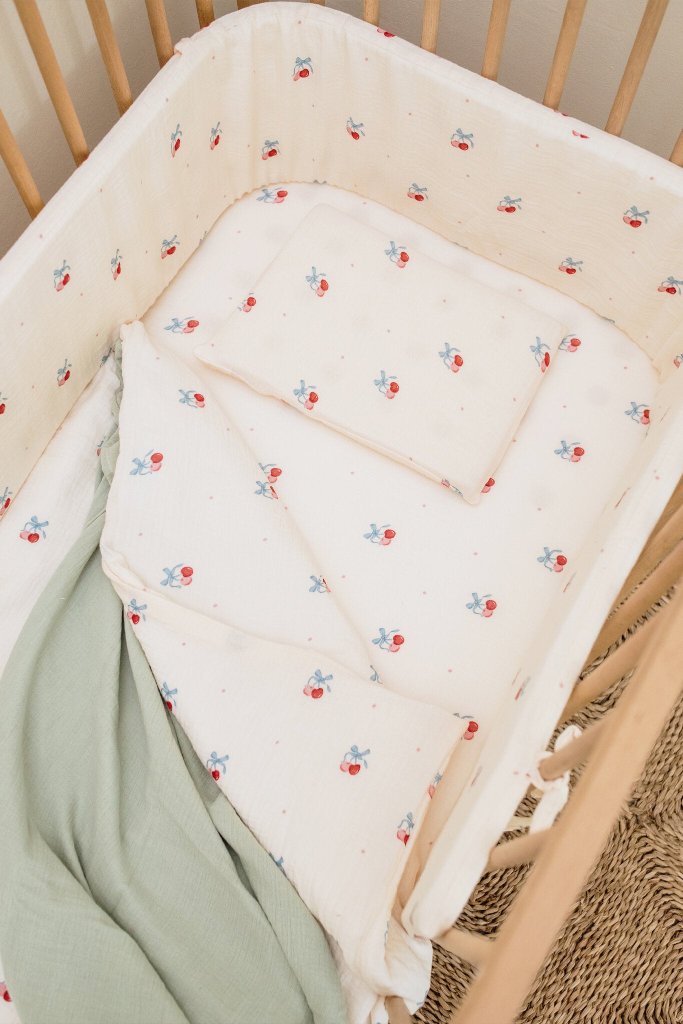 Cherry Muslin Cot Duvet – Lifeforce Living